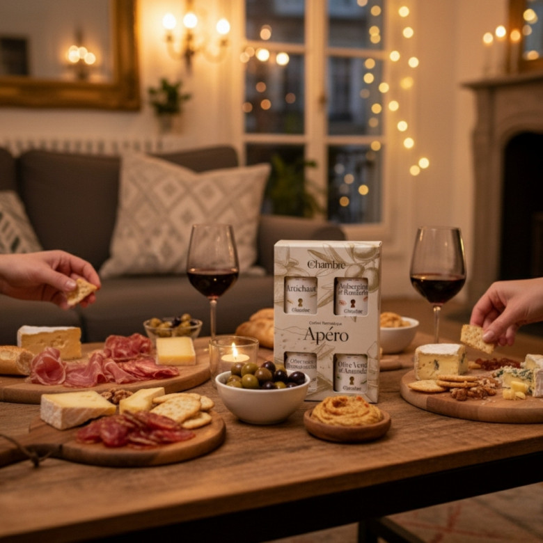 Aperitif box with 4 tasty savoury spreads